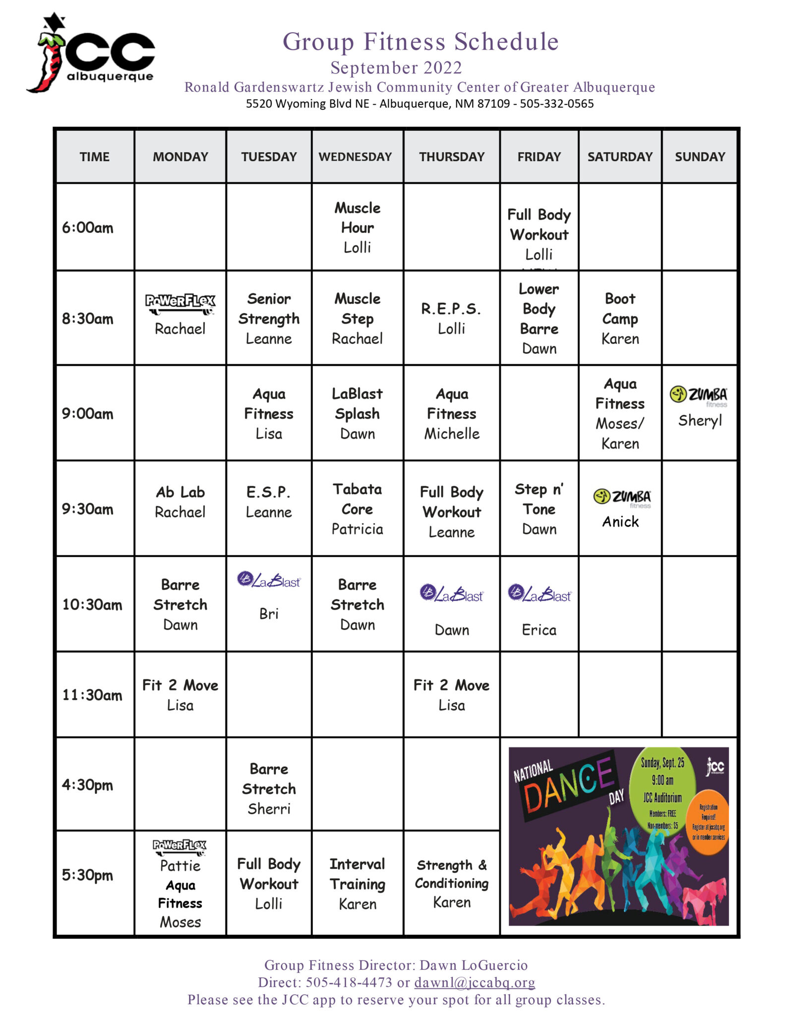 Group Fitness Schedule